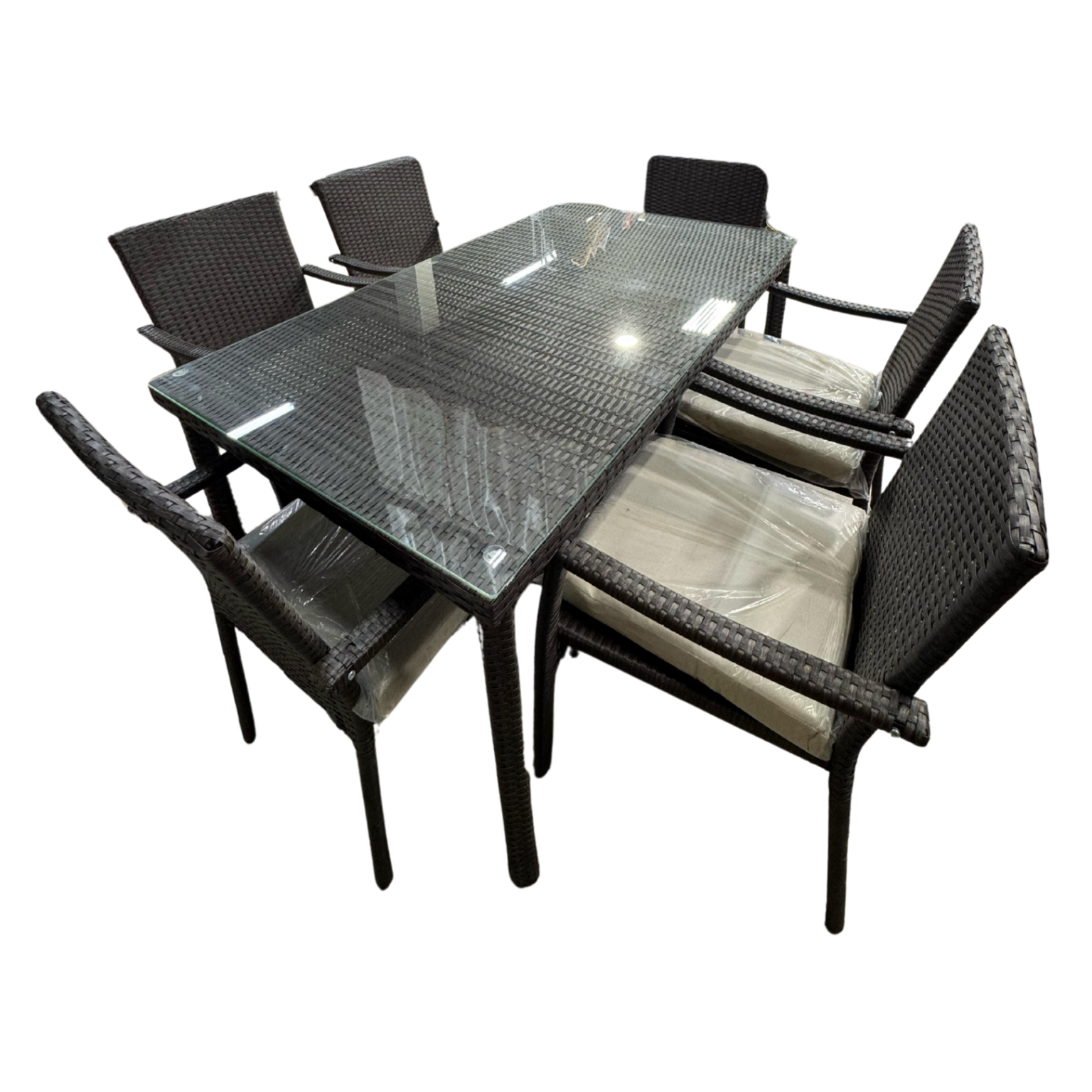 7 Pc Wicker Design Patio Set - Miguel Moses