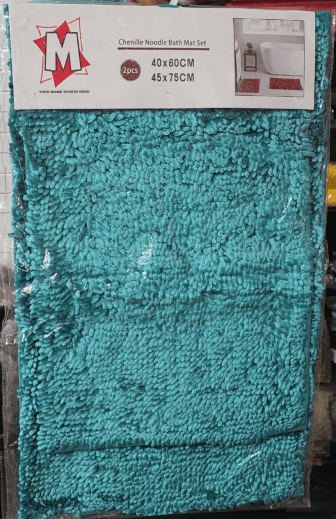 2PC Chenille Noodle Bath Mat Set - Miguel Moses